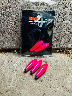 CANDY PINK R&B TORPEDO SPINNER BODIES – R & B Lures