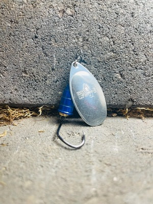 #5 Silver n Blue Cone Spinner Limited Run – R & B Lures